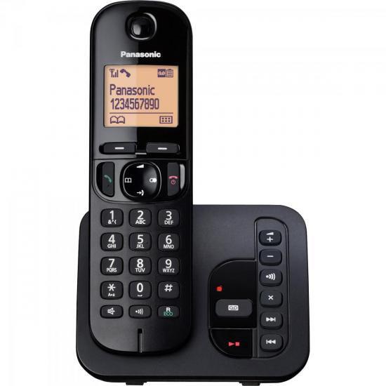 Telefone sem Fio com ID/SECRETARIA/VIVA VOZ KX-TGC220LBB Preto Panasonic - Ramais - Magazine Luiza
