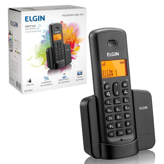 Telefone sem fio com identificador e viva voz tsf8001 elgin - Ramais ...