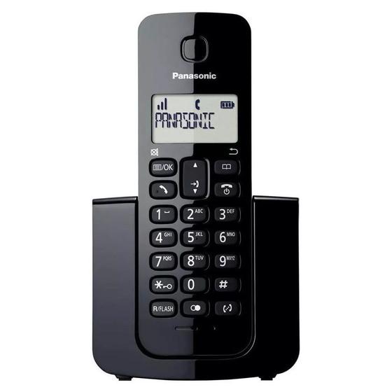 Telefone Sem Fio Panasonic KX-TGB110LCB - 1 Bases - com Bina - Bivolt - Preto - Ramal - Magazine ...