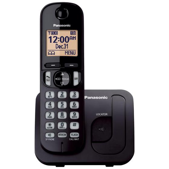 Telefone sem fio Panasonic KX-TGC200B, tela de 1,6", preto - Ramal - Magazine Luiza