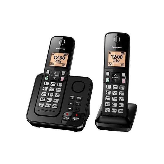 Telefone Sem Fio Panasonic Kx Tgc362 Com Atendimento Digital Preto - Ramais - Magazine Luiza