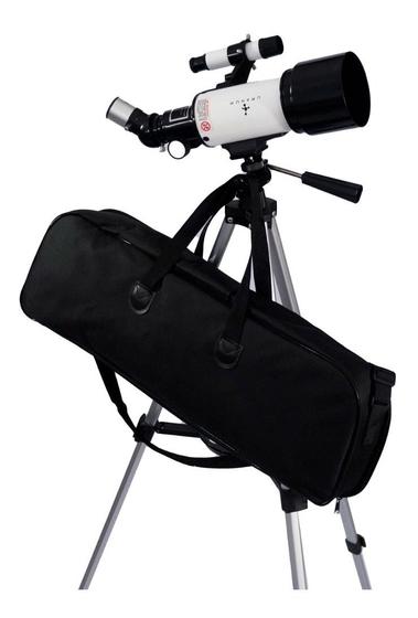 Telescópio Refrator 70mm Pegasus-1 Uranum Astronômico Tripé Cor Branco ...