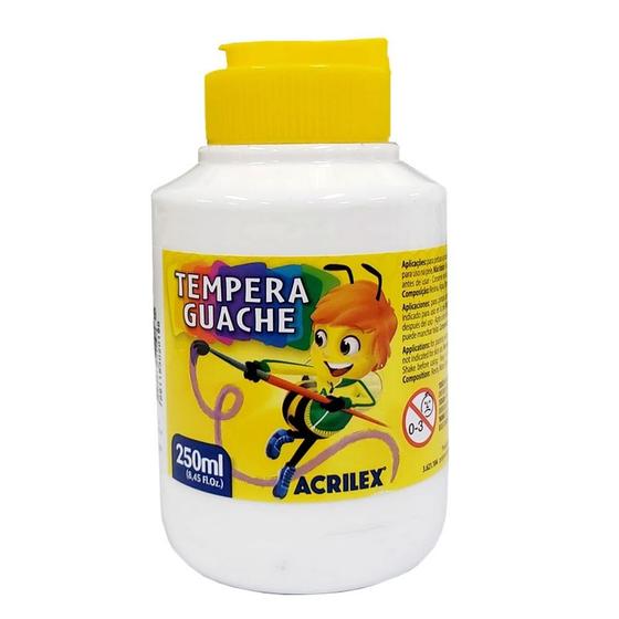 Tempera guache 250 ml branco 20250519 acrilex 6 unid - Pintura - Magazine Luiza