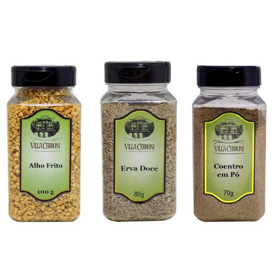 Tempero Alho Frito, Erva Doce, Coentro Em Pó - Villa Cerroni - Temperos ...