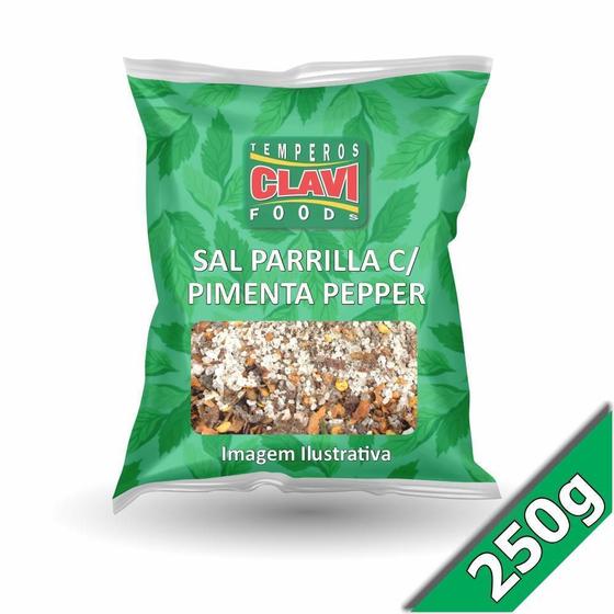 Tempero Sal De Parrilla Com Pimenta (Pepper) 250G - Clavi Temperos E ...
