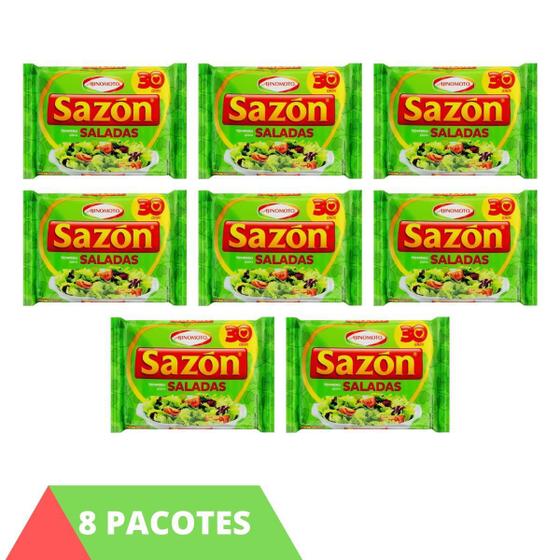 Tempero Sazon 60g 12 Sachês de 5g - Verde Para Salada - 8Un - AJINOMOTO ...