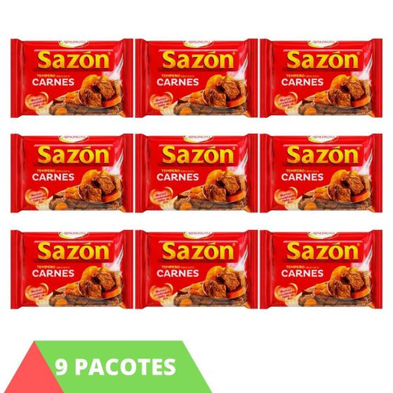Tempero Sazon 60g 12 Sachês de 5g - Verm Para Carnes - 9Un - AJINOMOTO ...