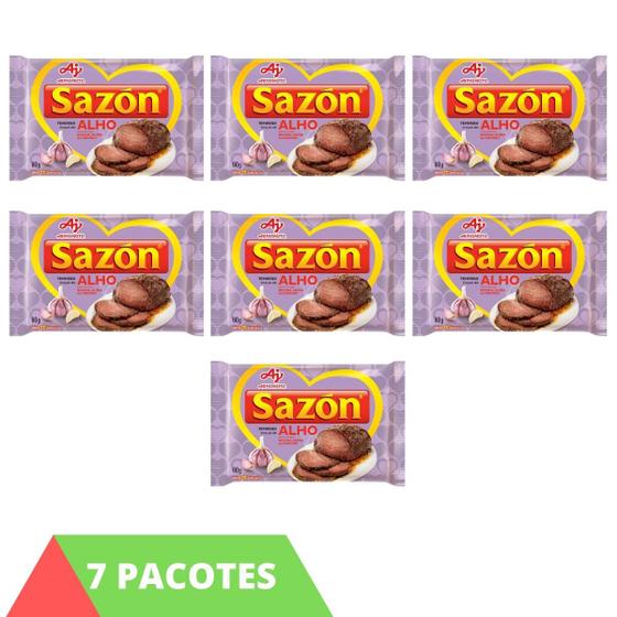 Tempero Sazon 60g Com 12 Sachês 5g Sabor Alho - 7 Unidades - AJINOMOTO ...