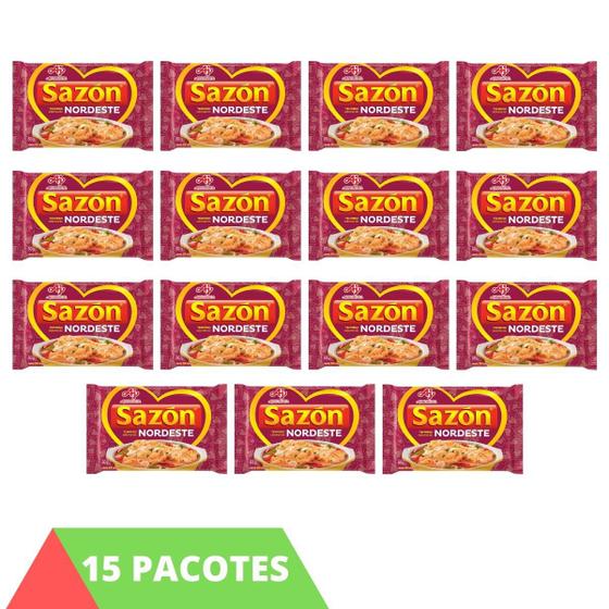 Tempero Sazon 60g Com 12 Sachês 5g Sabor Nordeste - 15 Unid - AJINOMOTO ...