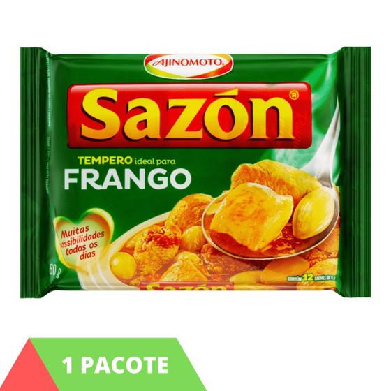 Tempero Sazon 60g Com 12 Sachês de 5g - Verde Para Frango - AJINOMOTO ...