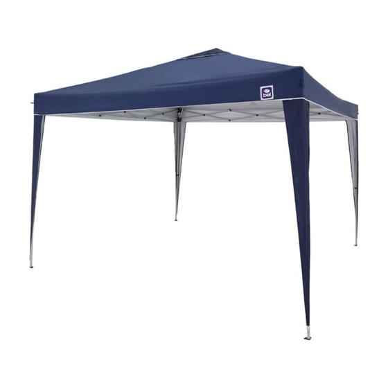 Tenda Gazebo Azul em Poliéster 3X3 Metros Dobrável c/ Pés em Alumínio ...