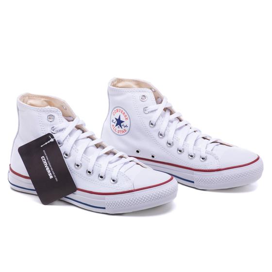 Tênis All Chuck Star Taylor Cano Longo Branco Clássico All - Star Chuck ...
