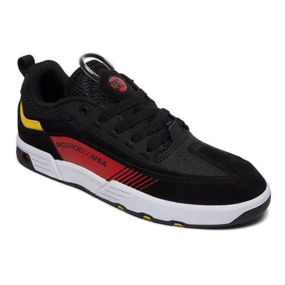 Tênis DC Shoes Legacy 98 Slim Preto/Amarelo/Vermelho - Tênis Esportivo ...
