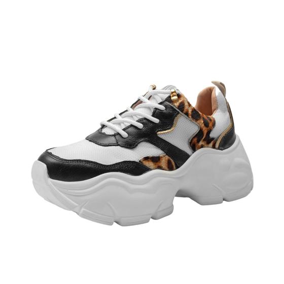 Tênis Feminino Chunky Plataforma Sneaker Buffalo em Couro - Polo Urban ...