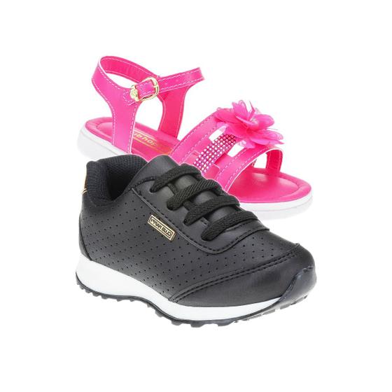Tenis Feminino e Sandalia Menina - KIT 2 PARES Tam 23 ao 34 ...