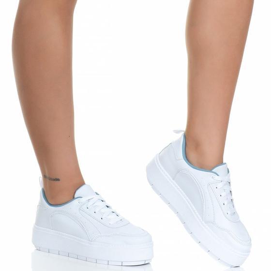 Tenis Feminino Mood Blogueira Salto Plataforma Mulher Branco - Shop Estilo Shoes - Tênis ...