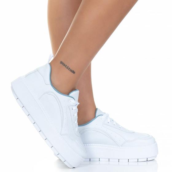 Tenis Feminino Mood Blogueira Salto Plataforma Mulher Branco - Shop Estilo Shoes - Tênis ...