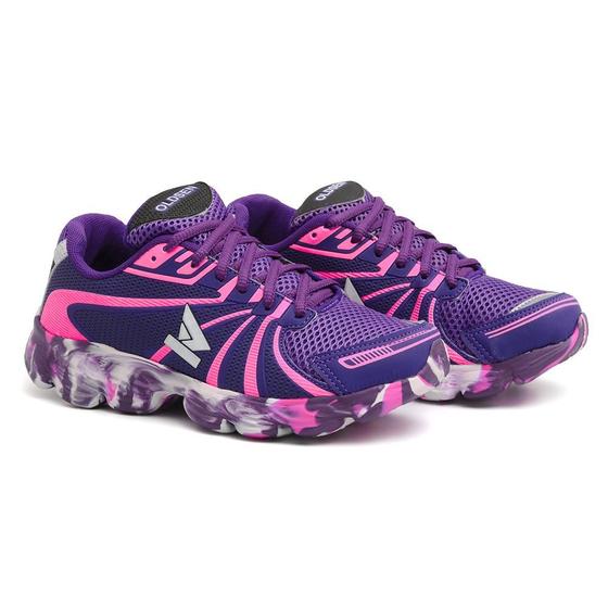 tenis feminino oldsen colorado macio casual levinho academia colorido ...