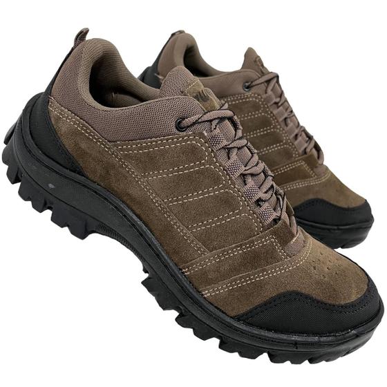 Tênis Masculino Adventure para Homem Resistente Confortável Camurça ...