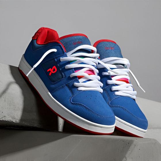 Tênis skatista masculino feminino RAYRA 34 ao 43 preto/branco azul ...