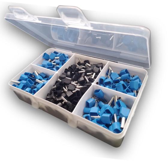 Terminal eletrico tubular ilhos 2x duplo 1,5/2,5mm - 400 Peças ...