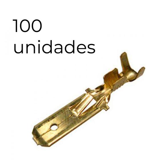 Terminal Encaixe Macho Espadão C/ Trava Fio até 2.5mm 100 un - RAINHA ...