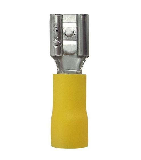 Terminal Faston Fêmea 4/6Mm Amarelo 100 Un - Sibratec - Terminais ...