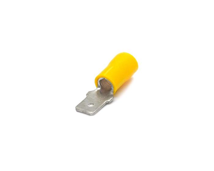 Terminal Faston Macho Pré Isolado 12-10AWG 2.6mm a 6mm² Amarelo ...