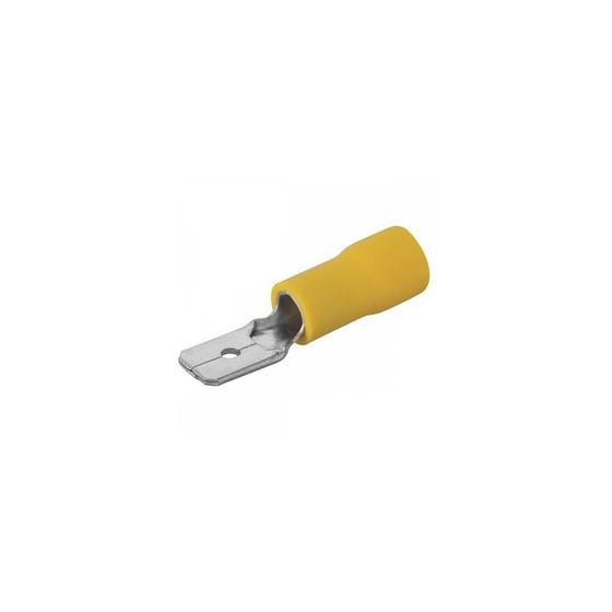 Terminal Macho Pré-Isolado 4 A 6mm Amarelo Lukma - Terminais Elétricos ...