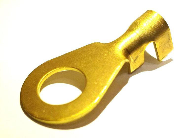 Terminal olhal 3/8 grande reforçado - latão - pacote c/ 10 unidades ...