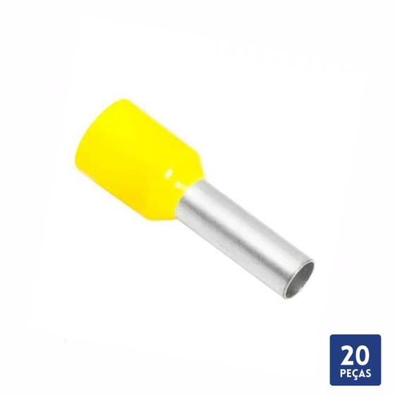 Terminal Pino Tubular Pré-Isolado Amarelo 6mm 20 pçs - ELETROKIT ...