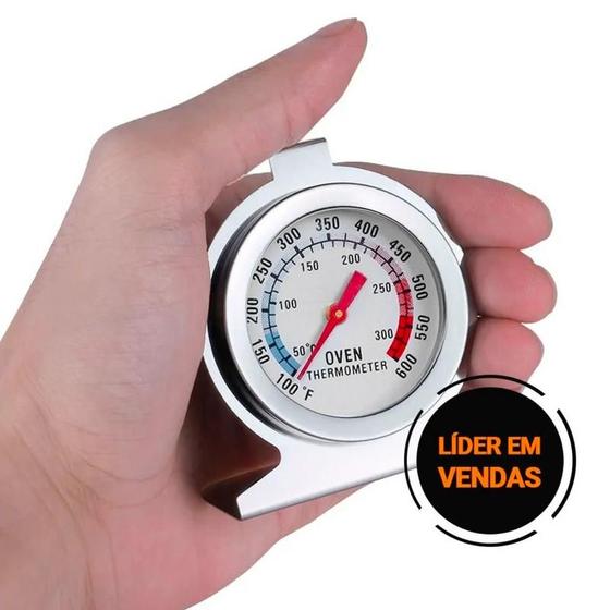 Termômetro Analógico Forno 300 Culinário Em Inox Pizza Assados ...