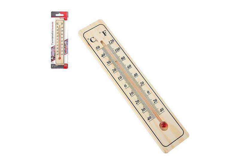 Termômetro Para Ambiente Com Base De Madeira 15Cm - Wellmix ...