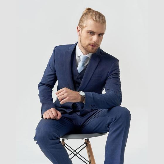 Terno/Costume Slim Fit Microfibra - Marinho 13-5 Sem Colete - Império ...