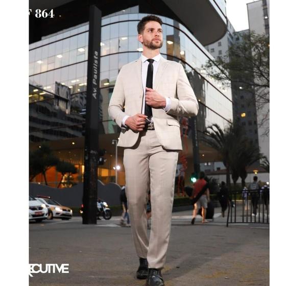 Terno Microfibra Xadrez - Via do Terno - Terno Masculino - Magazine Luiza