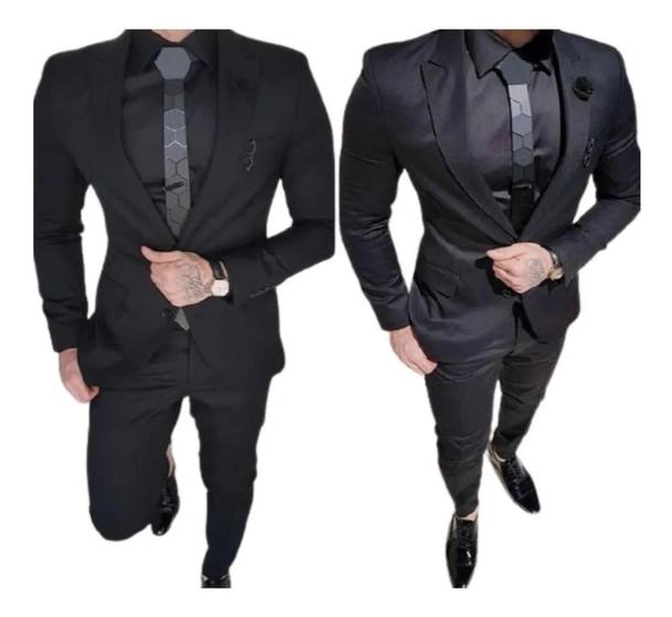 Terno Oxford Slim Masculino Social 9 Cores - Paleto+Calça Terra Forte ...