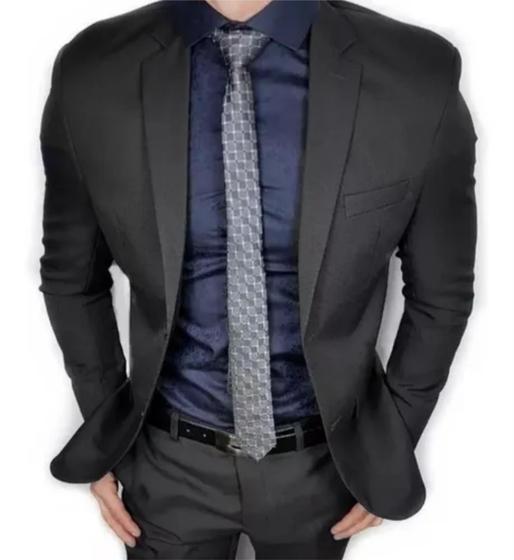 Terno Slim Masculino Corte Italiano - Linha de Luxo ( Calça + Blazer ...