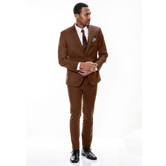 Terno Slim Masculino (Paletó + Calça) MARROM - Royale - Terno Masculino ...