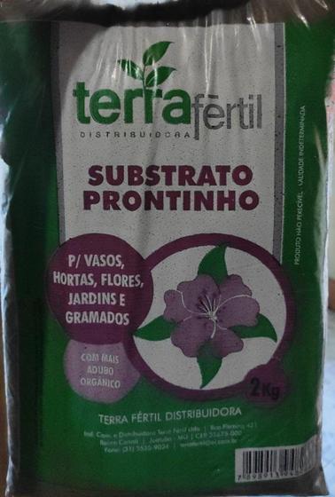 Terra Vegetal Substrato Prontinho 2kg - Terra Fertil - Terra para ...