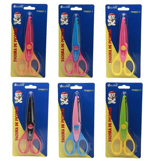 Tesoura, de Picotar, Kit c/ 6 Tipos, de Lâminas de Corte, 15,5 cm ...