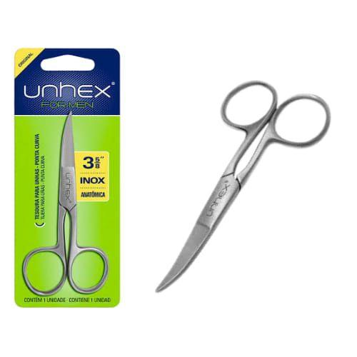 Tesoura de Unhas Ponta Curva Anatômica Inox Unhex For Men - Tesoura de ...