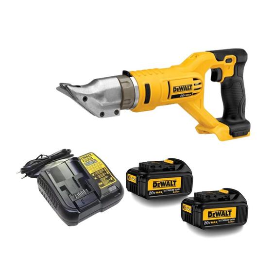 Tesoura Eletrica para Chapa 2 Baterias 20v 3ah Dcs491b Dewalt Bivolt ...