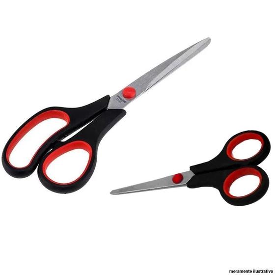 Tesouras Em Aço Inox Kit com 2 Diferentes Tamanhos Multiuso Cozinha ...