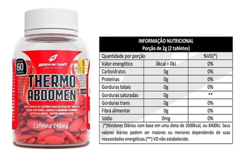 Thermo abdomen - 60 cápsulas - Body Action - Termogênico - Magazine Luiza