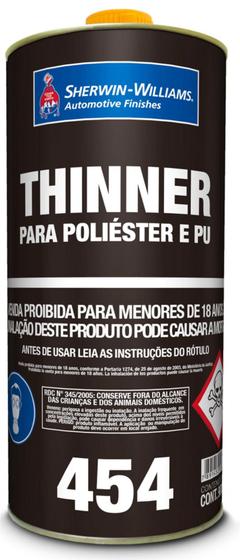 Thinner 454 para Poliéster e Poliuretano 900ml Sherwin-Williams ...