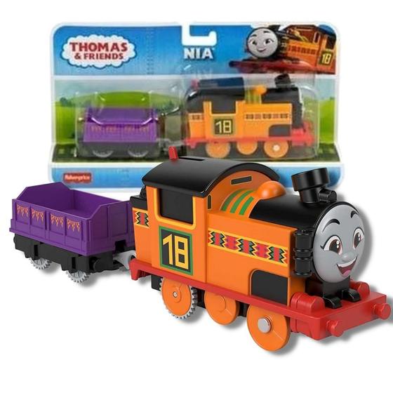 Thomas e Seus Amigos - Trenzinho Nia Motorizado 20cm Mattel - Fisher Price - Trem de Brinquedo ...