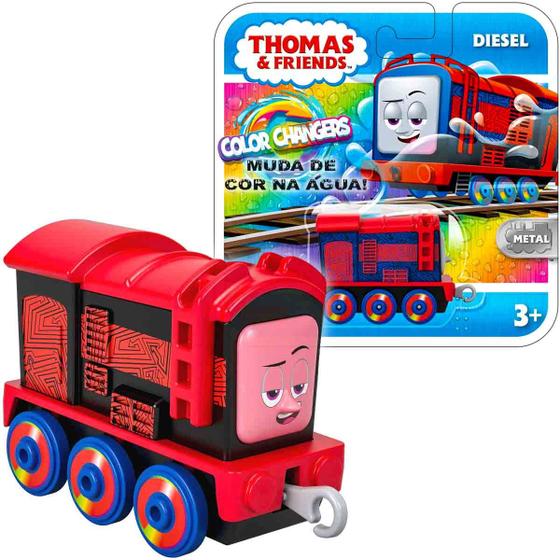Thomas Mini Boneco Trenzinho Diesel Colour Changers Metal - Mattel ...