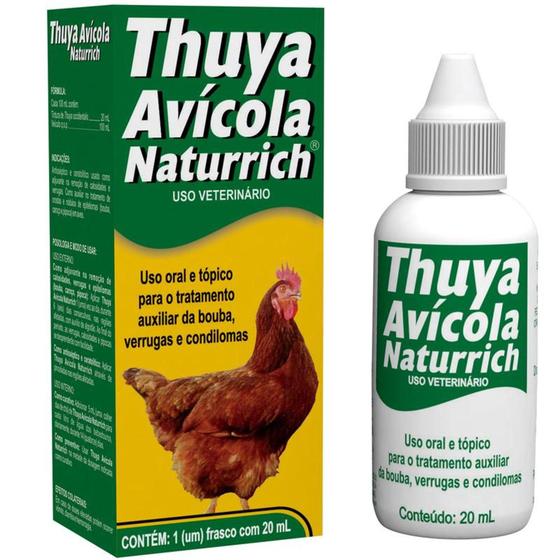 Thuya Avícola Oral 20 ml Vetbrás - Vetbras - Farmácia Pet - Magazine Luiza