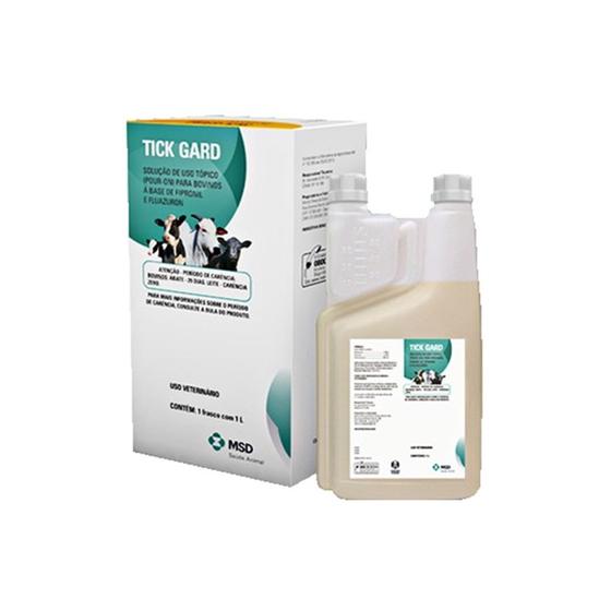 Tick Gard 1 litro Fluazuron e Fipronil Pour-on MSD Saúde Animal ...