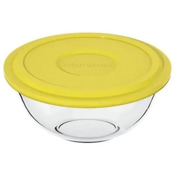 Tigela Plus Redonda Tampa 1,5 Litros Nadir Marinex Amarelo - Tigela ...